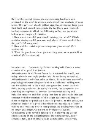 Review the in-text comments and summary feedback you received on t.docx