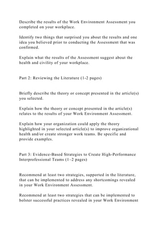 Review the Resources and examine the Clark Healthy Workplace I.docx ...