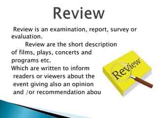 Review writing | PPTX