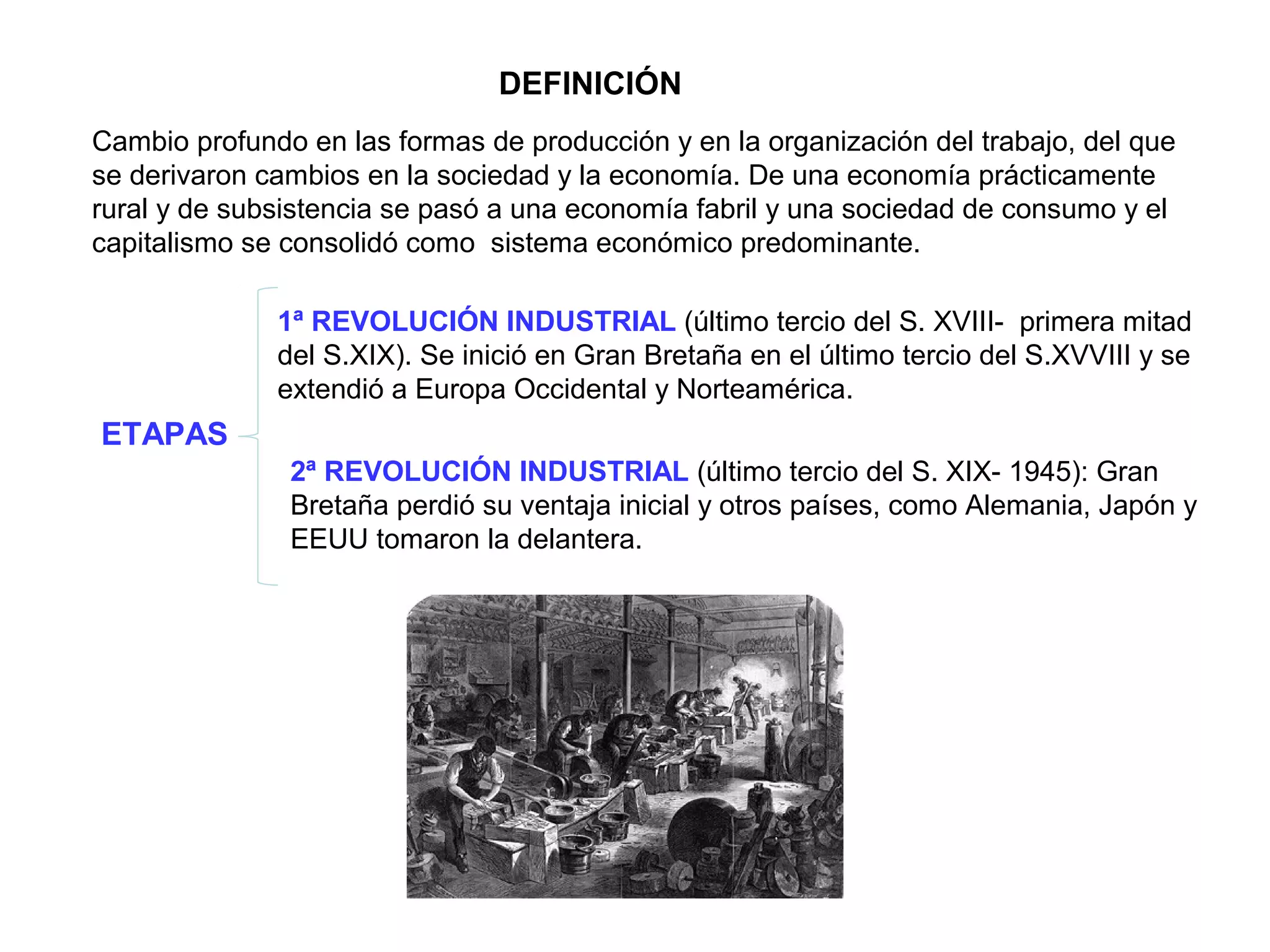 Revolución industrial y movimiento obrero | PPT