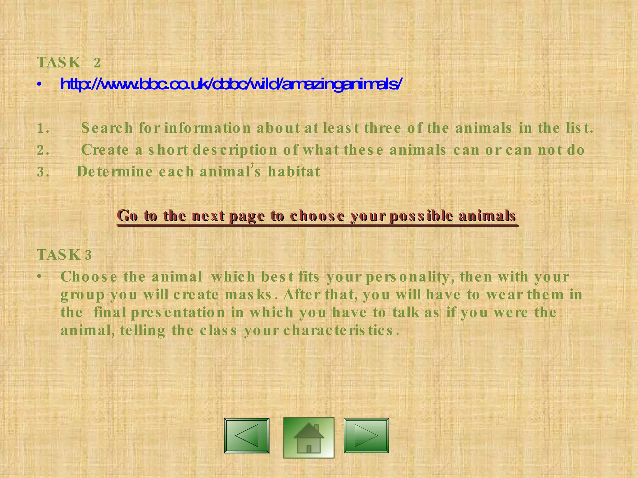 animal webquest | PPT