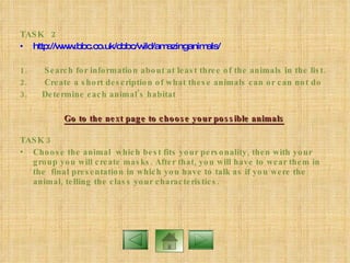 animal webquest | PPT