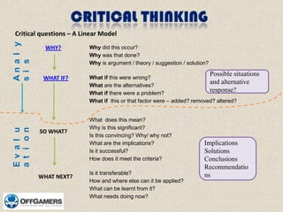 Critical Thinking - With Case Study | PPTX
