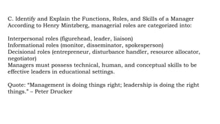 Revised.Report on Organization and Management in the Educational Sector ...