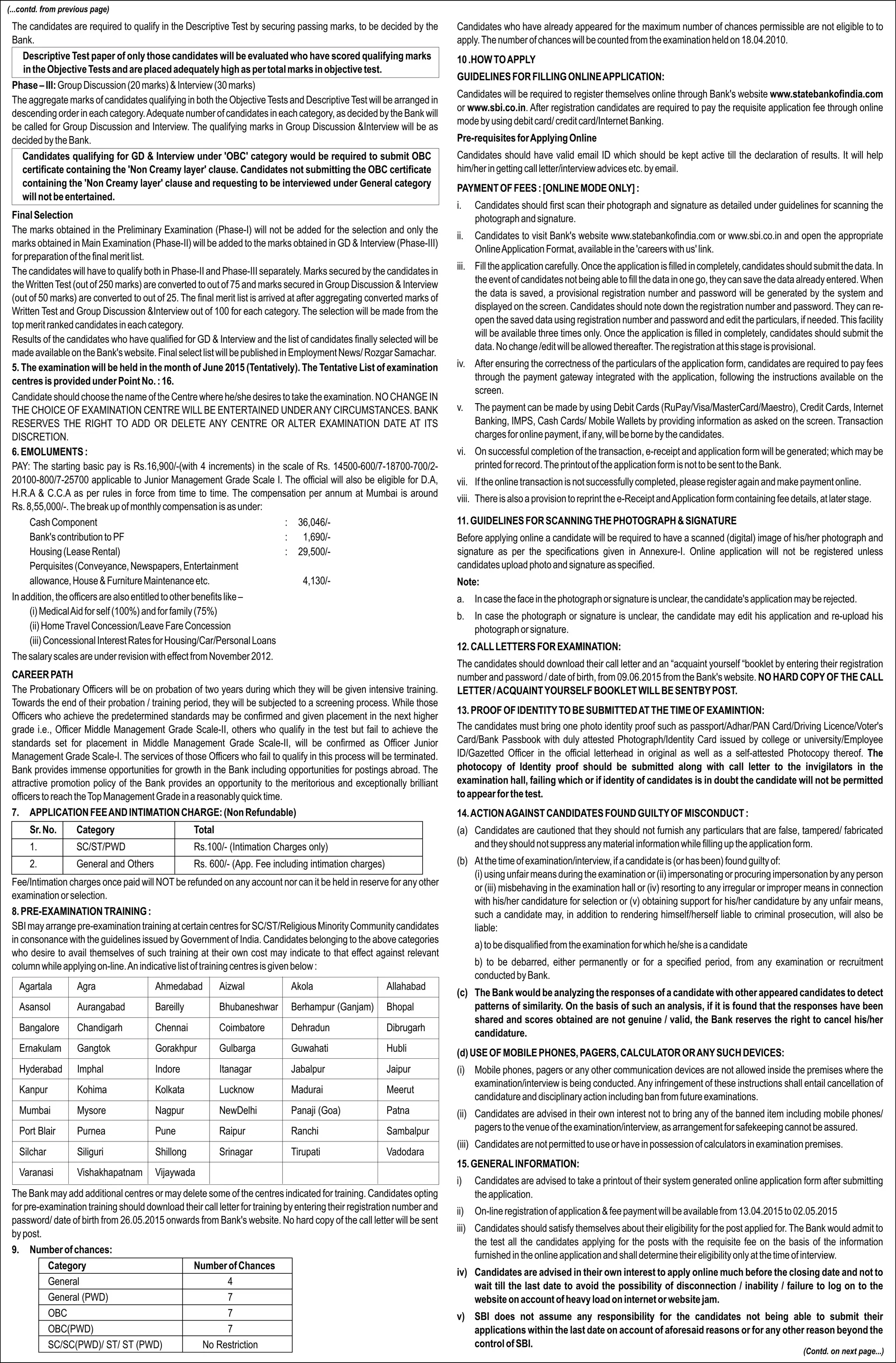 Revised crpd-sbipo-rectruitment-english advertisement | PDF