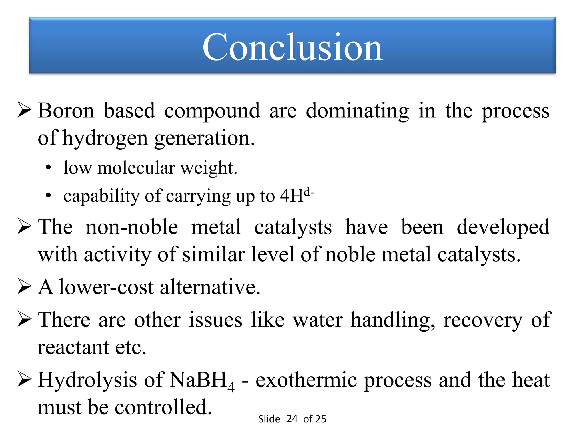 Revised hydrolysis of complex hydrides for hydrogen generation | PPT