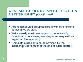 Revised Intro To Internship2 | PPT