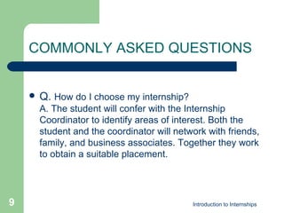 Revised Intro To Internship2 | PPT
