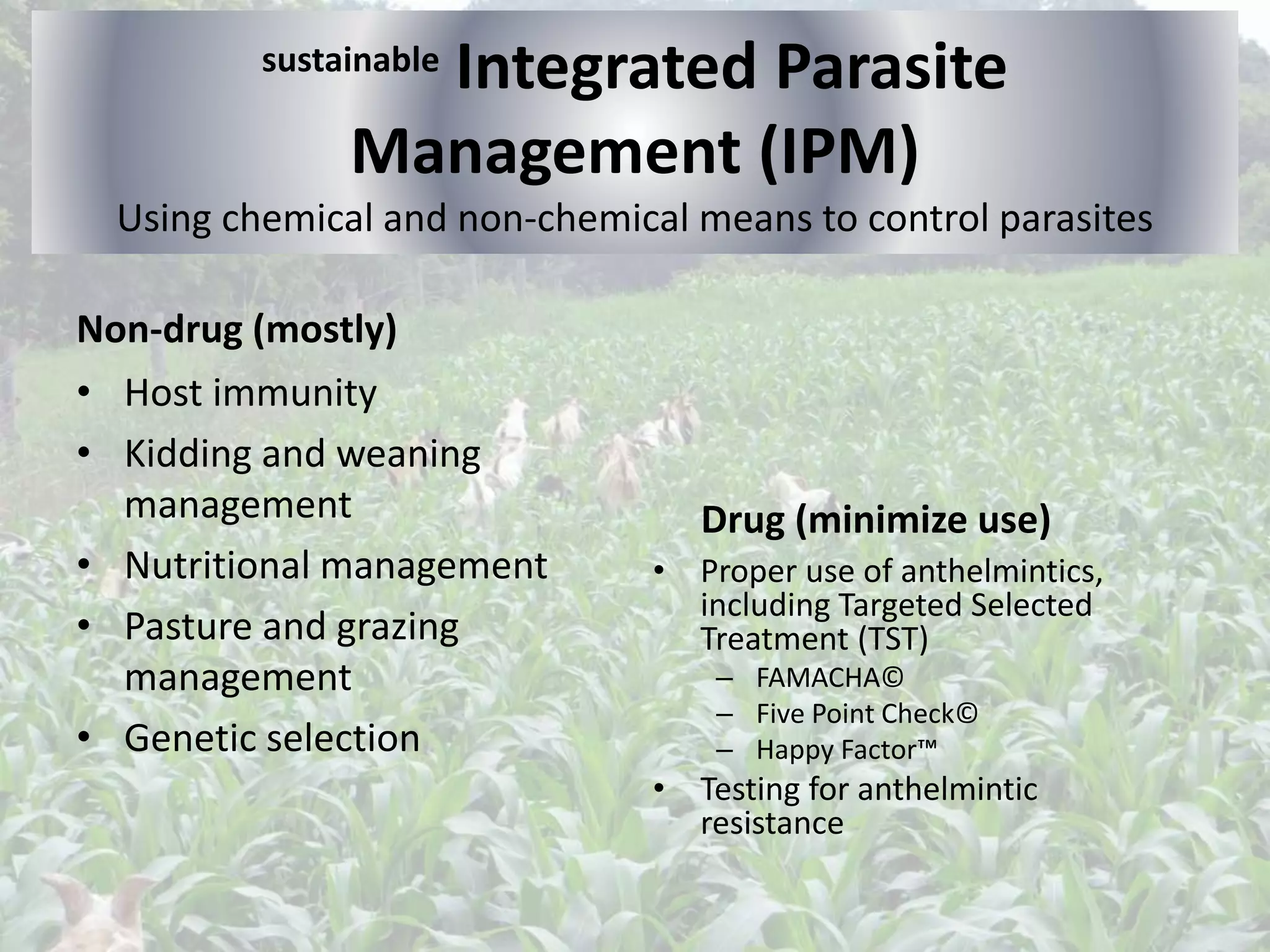 Sustainable Integrated Parasite Management | PPT