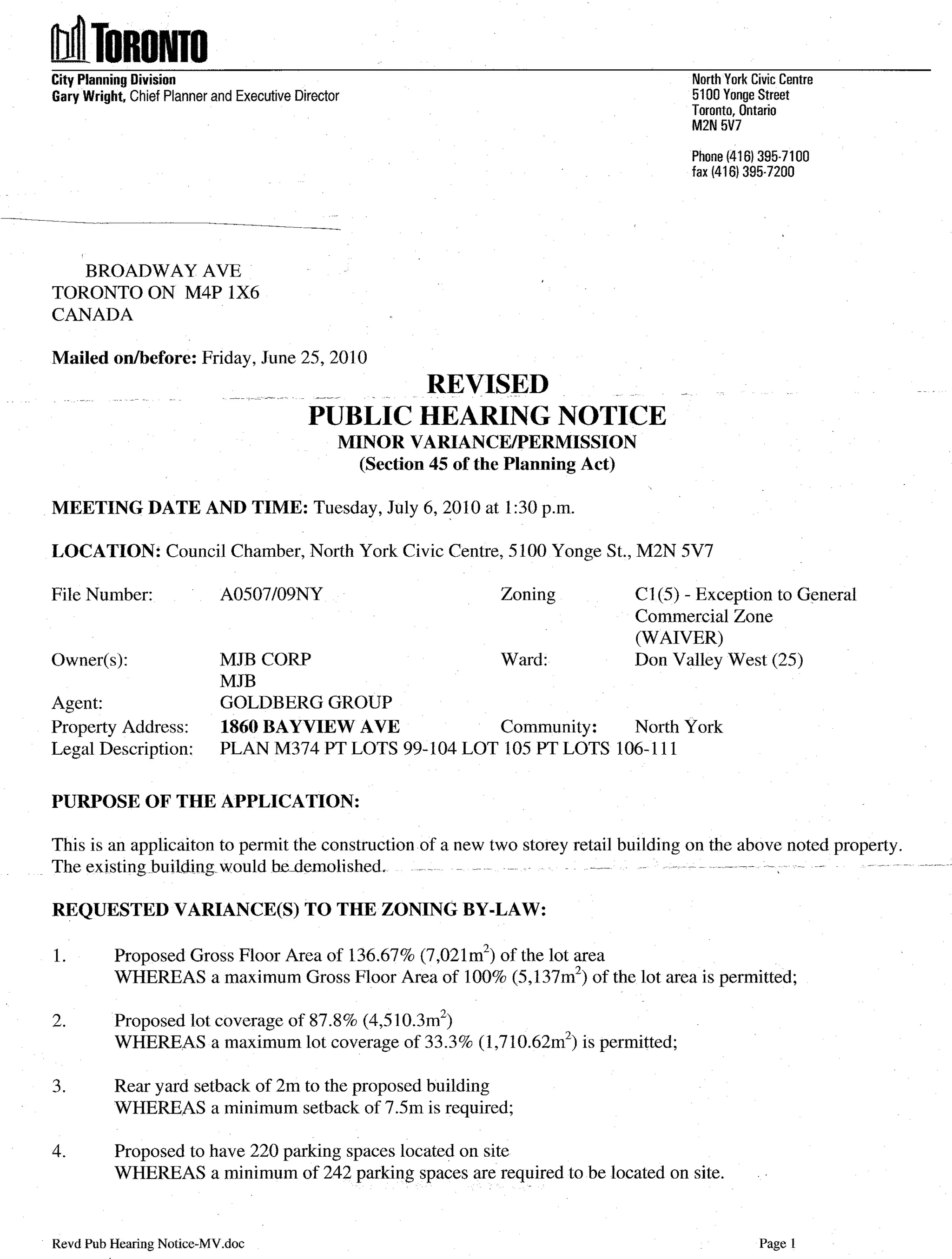 Revised Public Hearing Notice | PDF