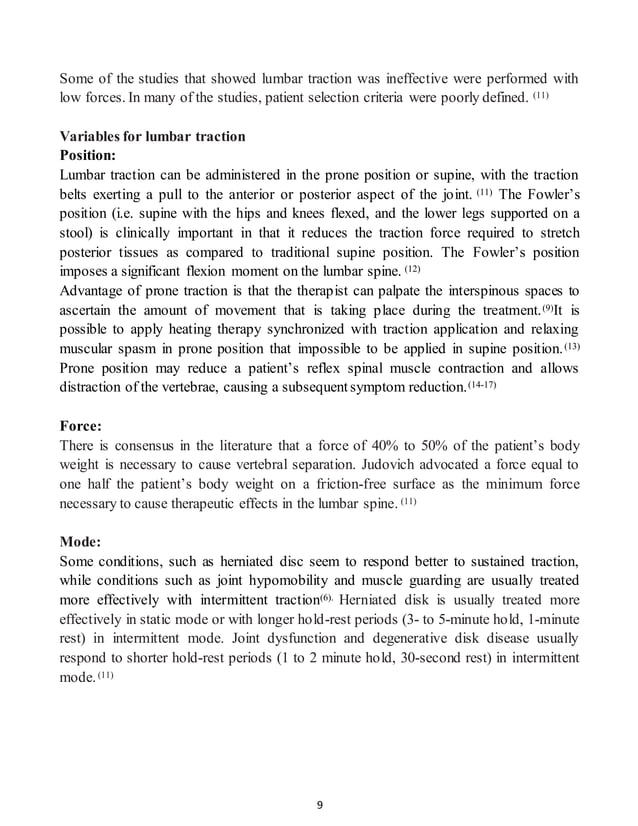 TRACTION AND EOTA | DOCX | Physical Therapy | Wellness