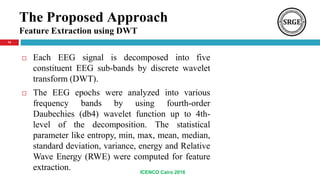Ffeature extraction of epilepsy eeg using discrete wavelet transform | PPTX