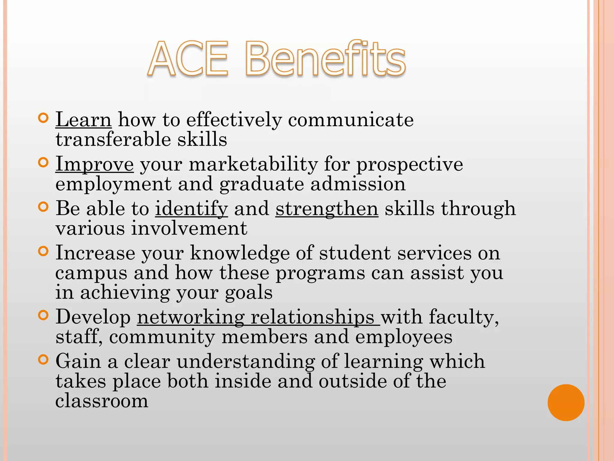 ACE Powerpoint | PPT