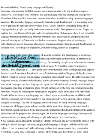 Revised and edited for the essay language and identityLanguage is .pdf ...