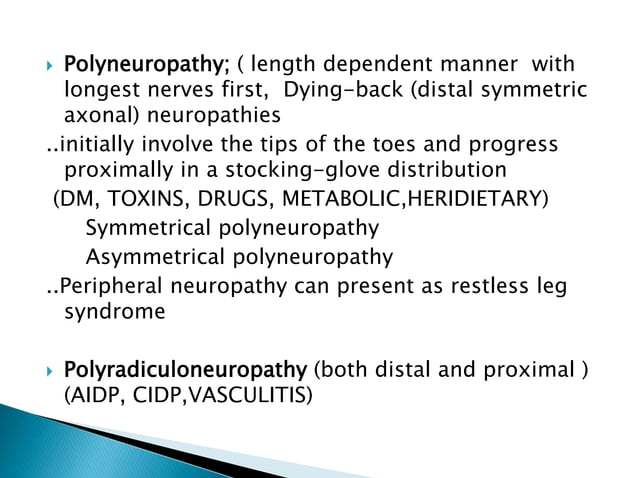 Approach to PERIPHERAL NEUROPATHY | PPTX