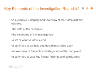 Writing Effective Investigation Reports | PPT