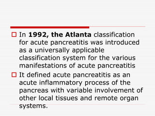 Revised Atlanta classification of Acute Pancreatitis | PPTX