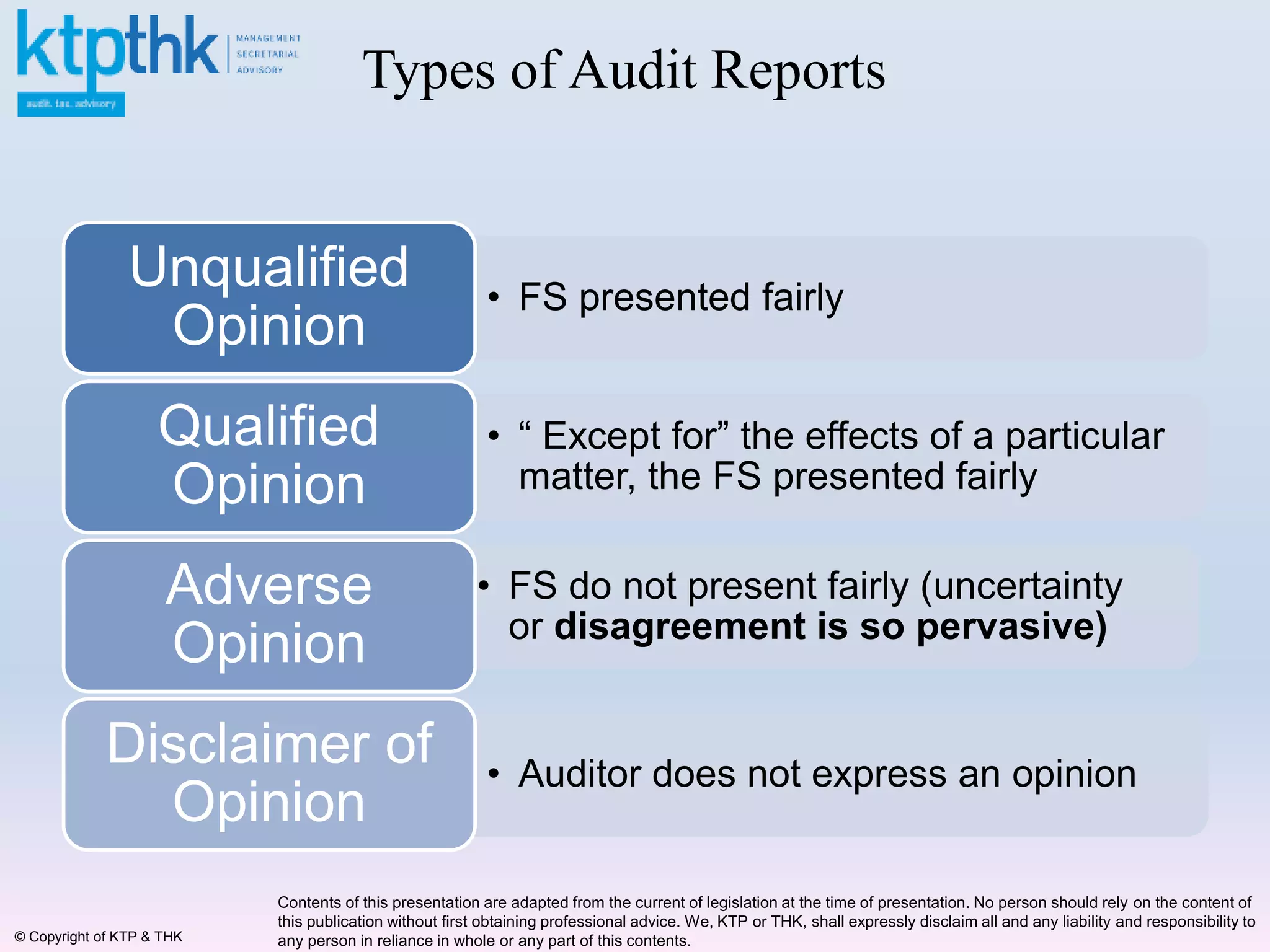 Revised Auditor Report: ISA 700, ISA 705, ISA 706 and ISA 720 | PPTX