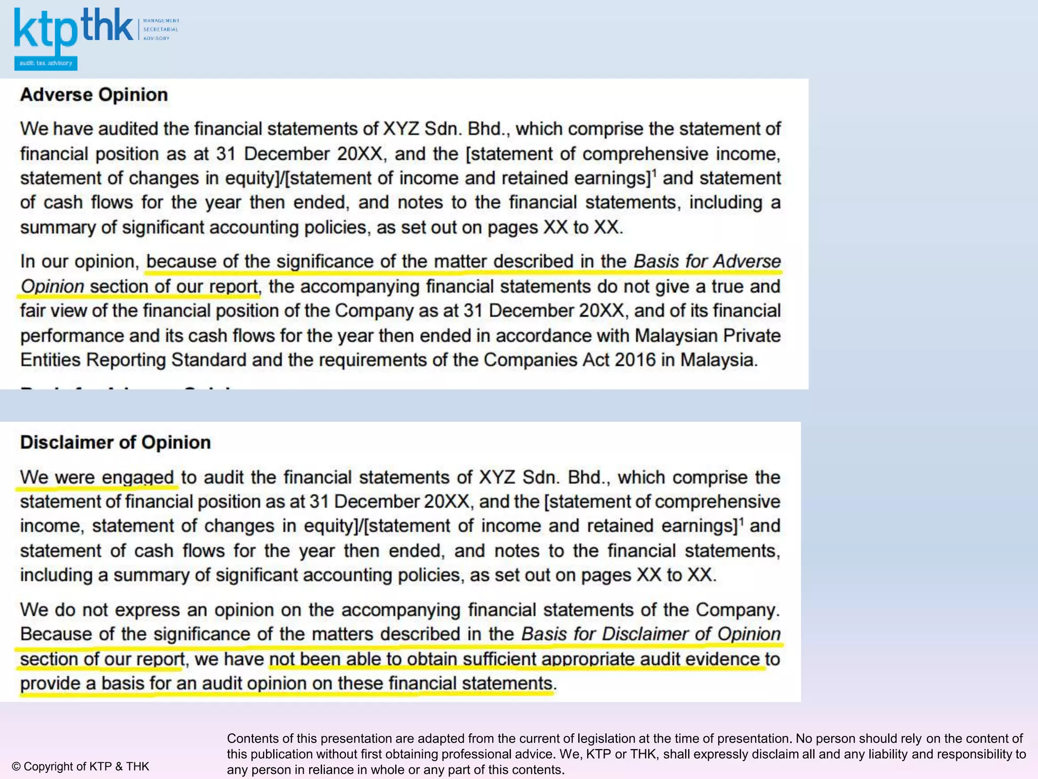 Revised Auditor Report: ISA 700, ISA 705, ISA 706 and ISA 720 | PPTX