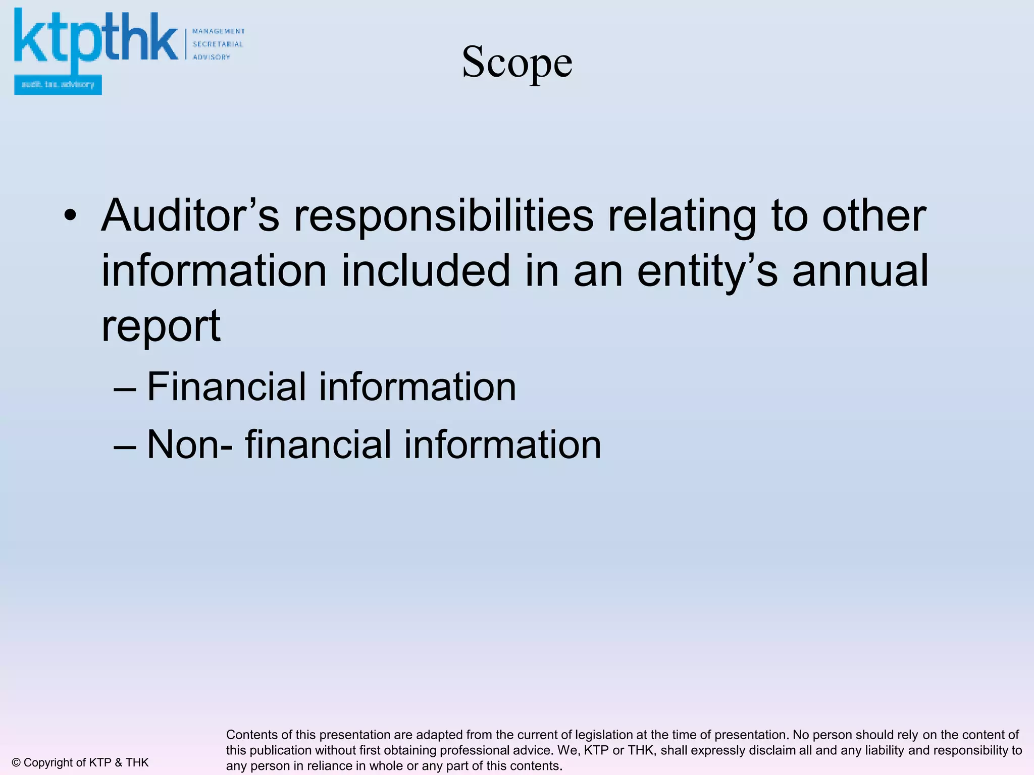 Revised Auditor Report: ISA 700, ISA 705, ISA 706 and ISA 720 | PPTX