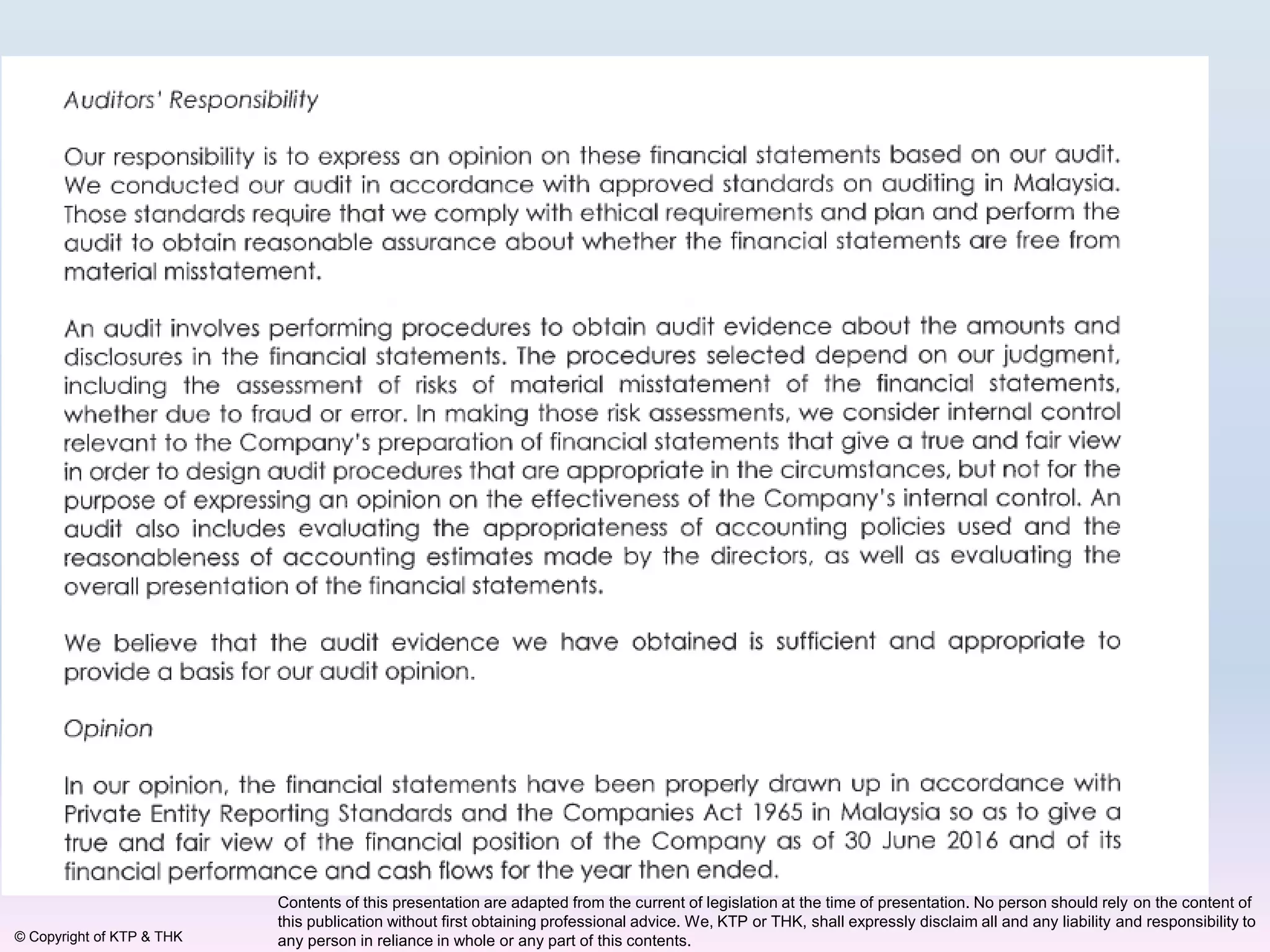 Revised Auditor Report: ISA 700, ISA 705, ISA 706 and ISA 720 | PPTX