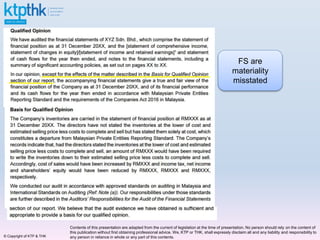 Revised Auditor Report: ISA 700, ISA 705, ISA 706 and ISA 720 | PPTX
