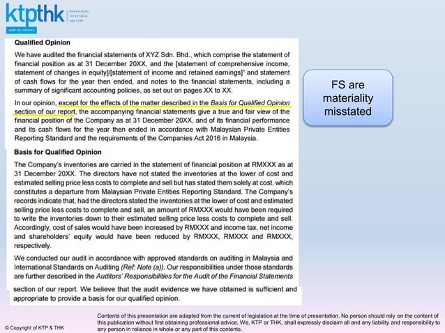 Revised Auditor Report: ISA 700, ISA 705, ISA 706 and ISA 720
