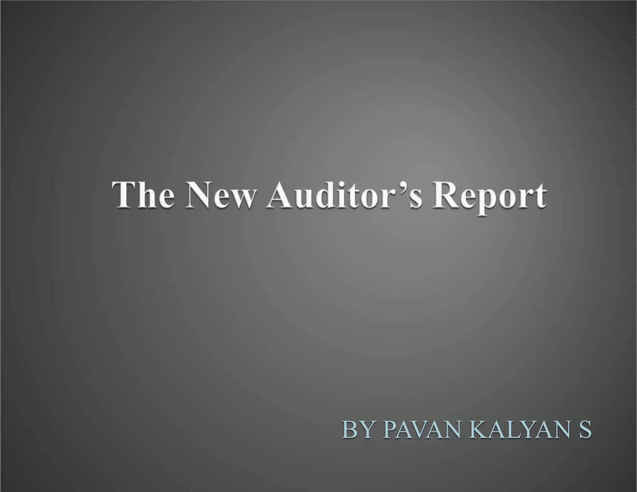 Revised audit report | PPTX | Business Accounting & Finance | Business