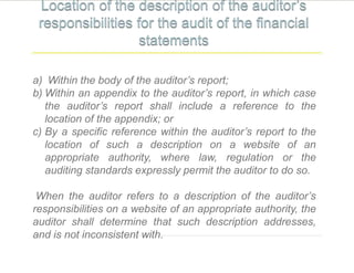 Revised audit report | PPTX | Business Accounting & Finance | Business