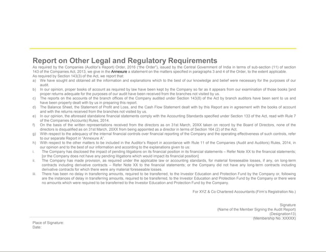 Revised audit report | PPTX | Business Accounting & Finance | Business