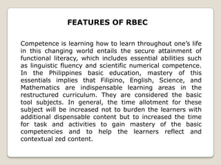 Revised basic education curriculum (rbec) | PPTX