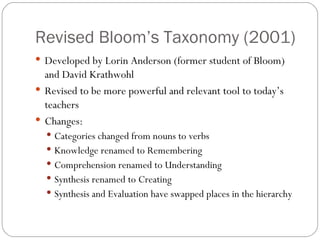 Revised Blooms Taxonomy | PPT