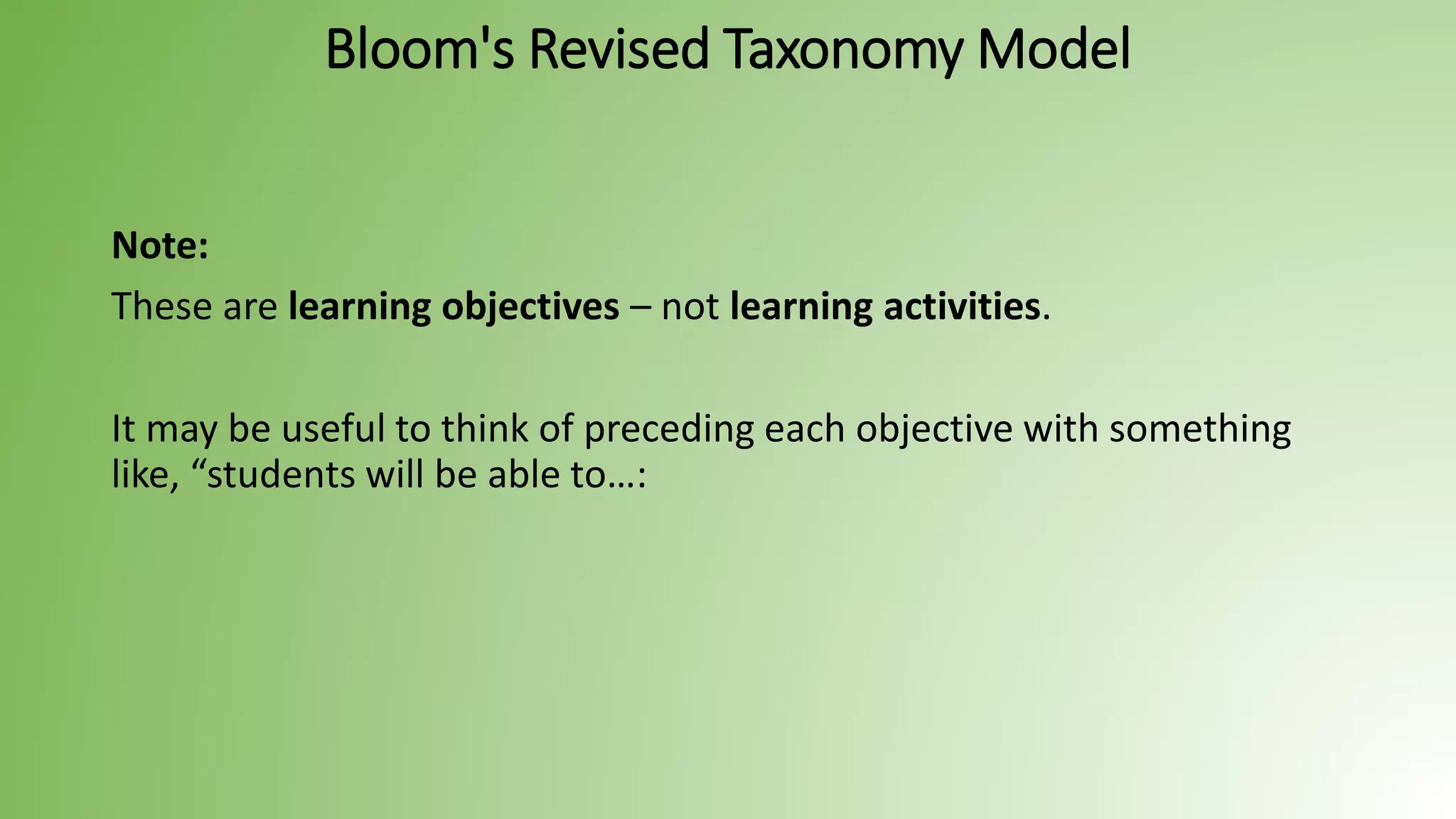 Revised Bloom's Taxonomy | PDF