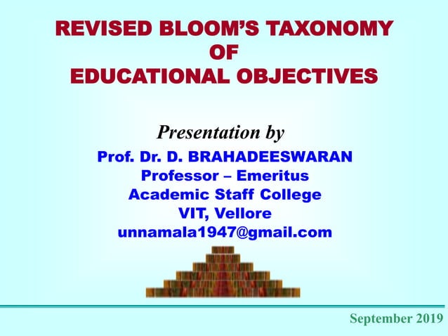 Revised_Blooms_Taxonomy.ppt | Educational Assessment | Education