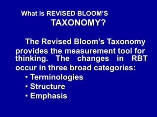 Revised Blooms Taxonomy and Formulation of Objectives.pptx