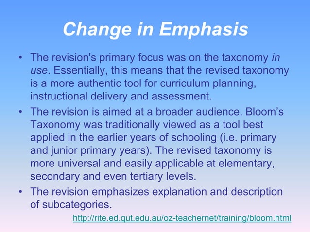 Revised bloom`s taxonomy ppt | PPTX