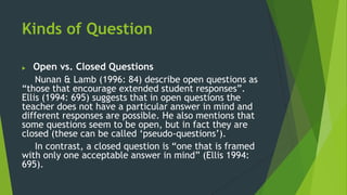 Revised classroom question presentation | PPTX
