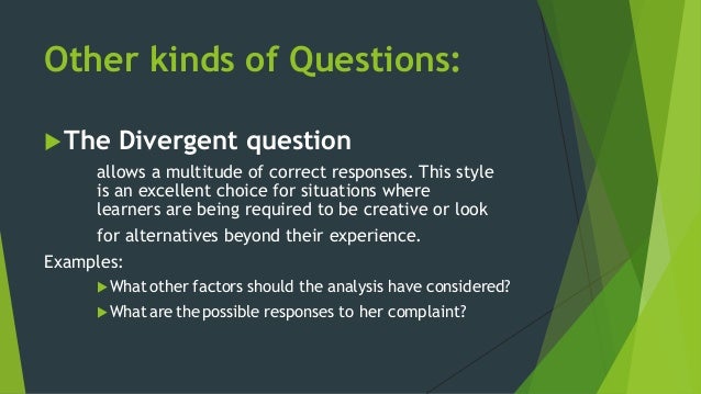 Revised classroom question presentation