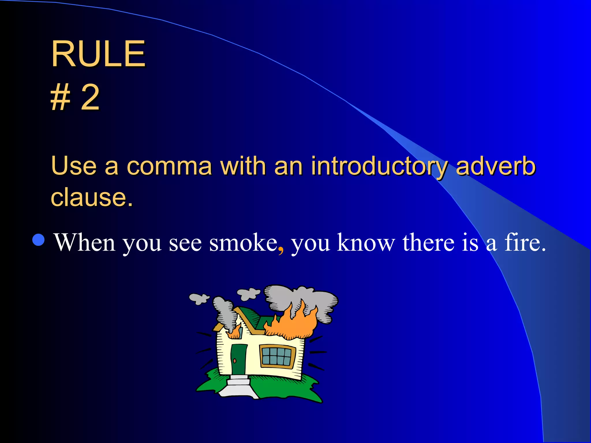 commas rule !! | PPT