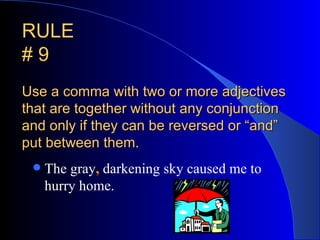 commas rule !! | PPT