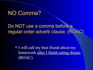 commas rule !! | PPT