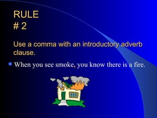commas rule !! | PPT