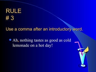 commas rule !! | PPT