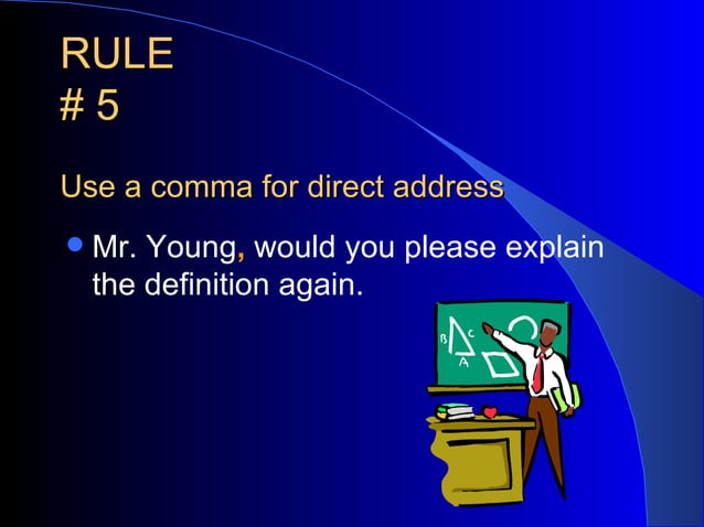 commas rule !! | PPT