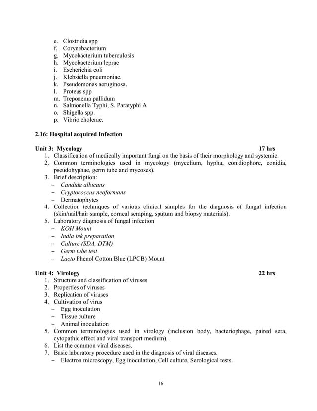 Revised Curriculum of Certificate in Medical Laboratory Technology(CMLT) by CTEVT 2019 | PDF
