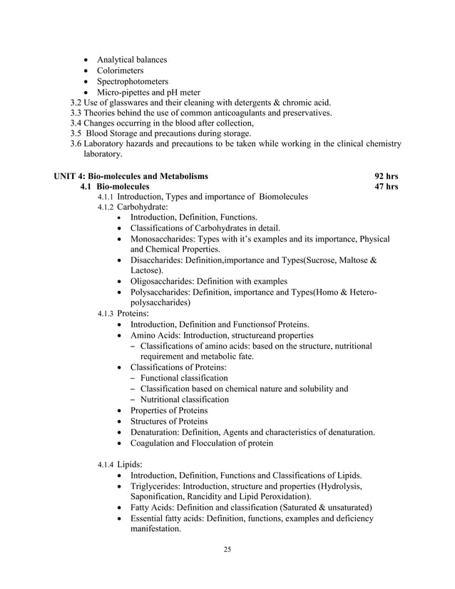 Revised Curriculum of Certificate in Medical Laboratory Technology(CMLT) by CTEVT 2019 | PDF