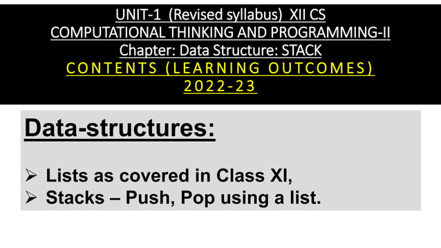 Revised Data Structure- STACK in Python XII CS.pdf