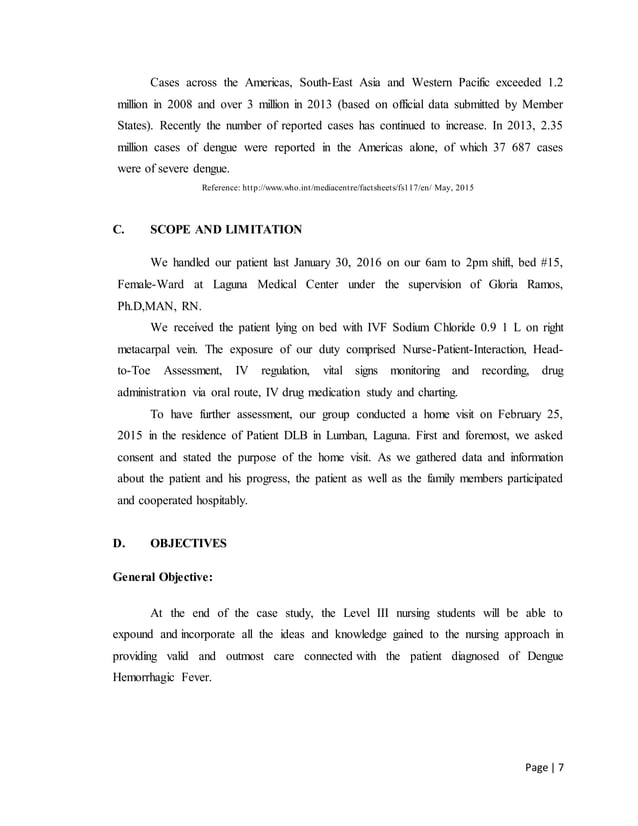 Dengue Hemorrhagic Fever- Case Study | DOCX | Infectious Diseases ...
