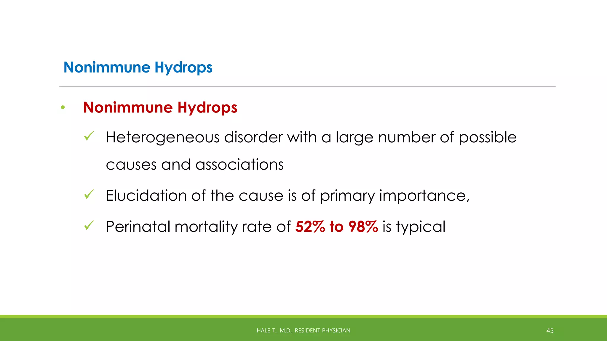 Revised fetal hydrops (immune and nonimmune) | PPT