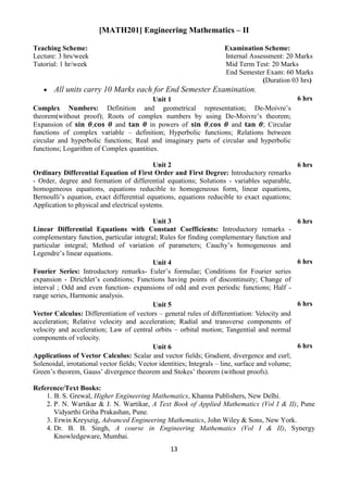 Revised first year-syllabus | PDF